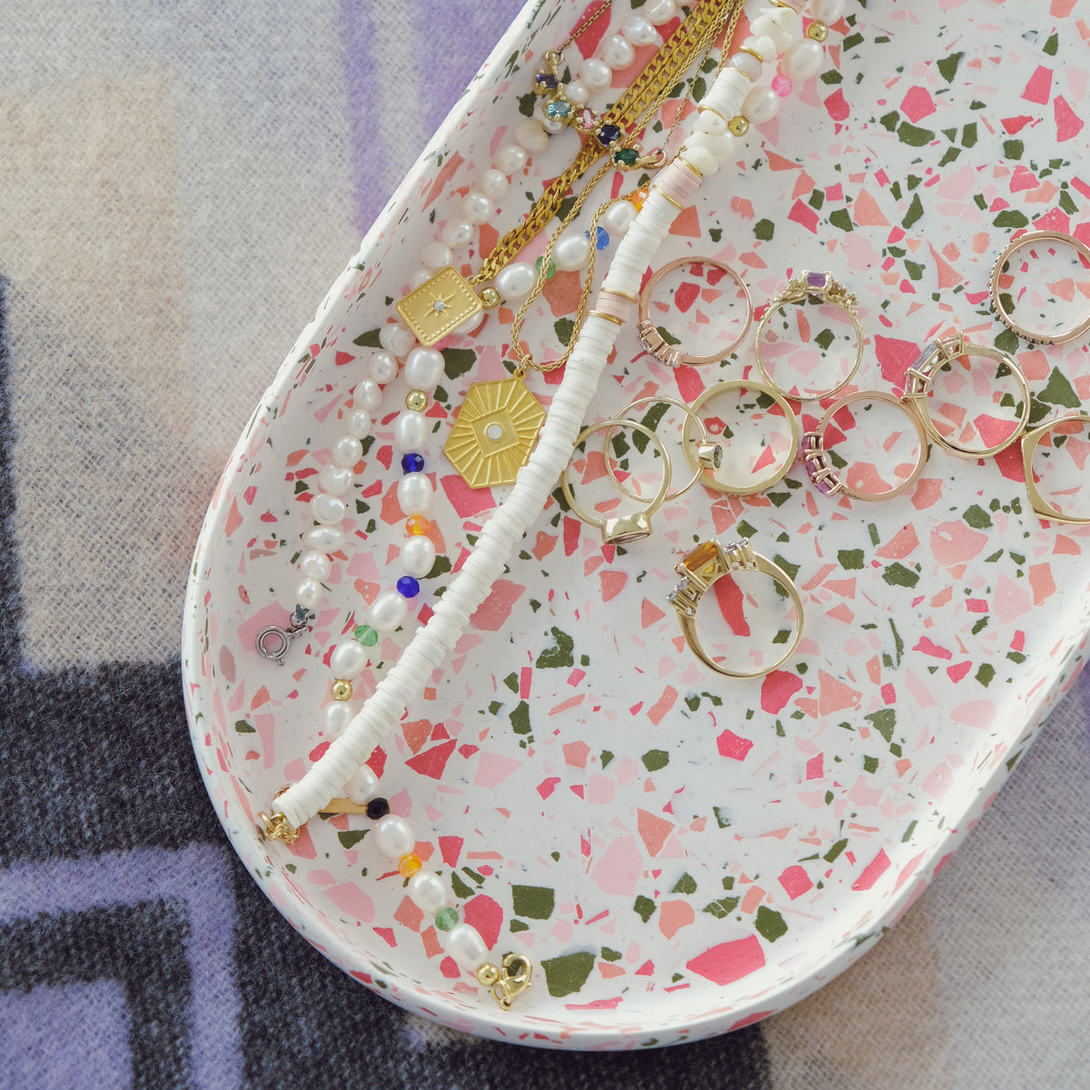 U TRAY - ROSE – rafa terrazzo objects